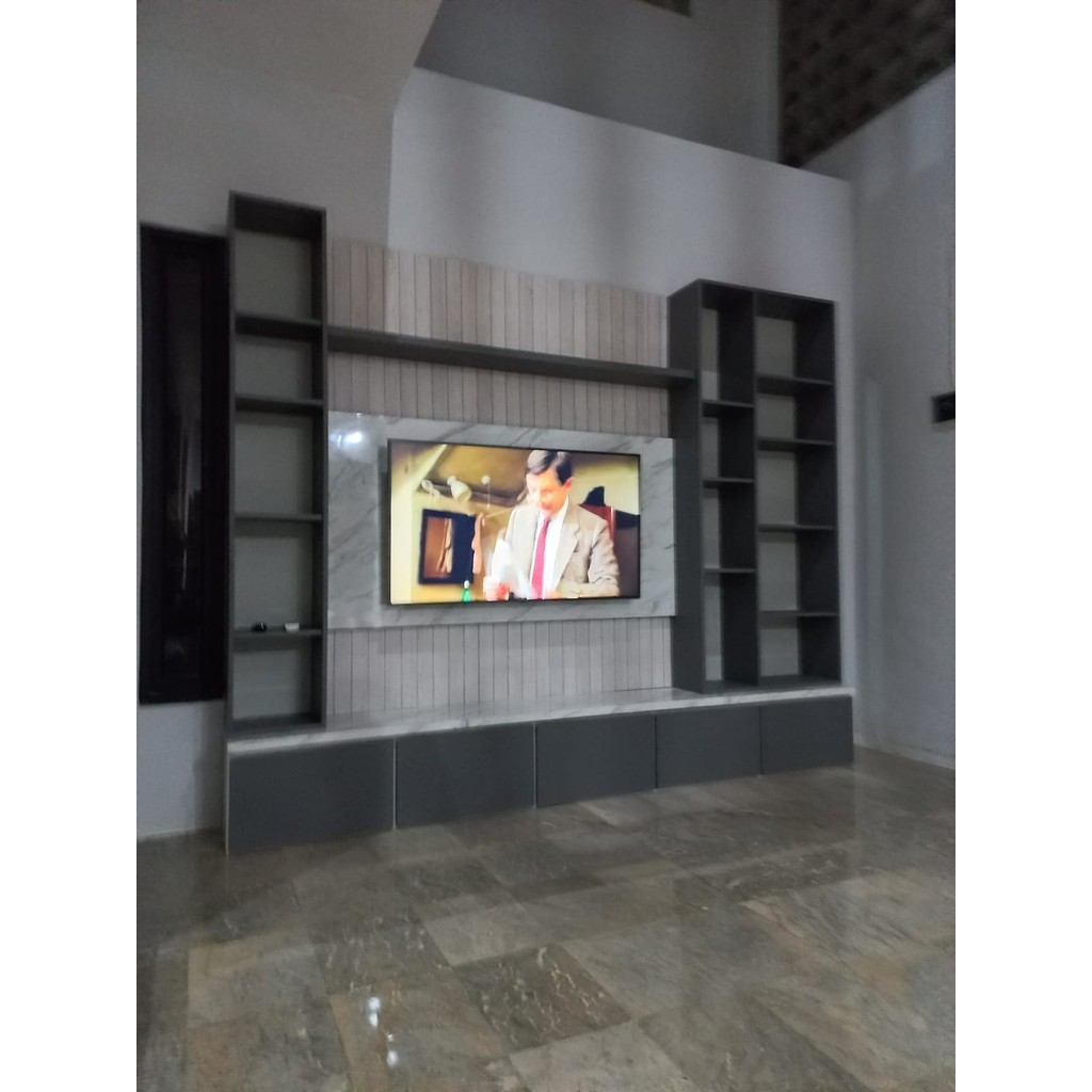 Jual Backdrop TV Modern, Rak Tv - Custom | Shopee Indonesia