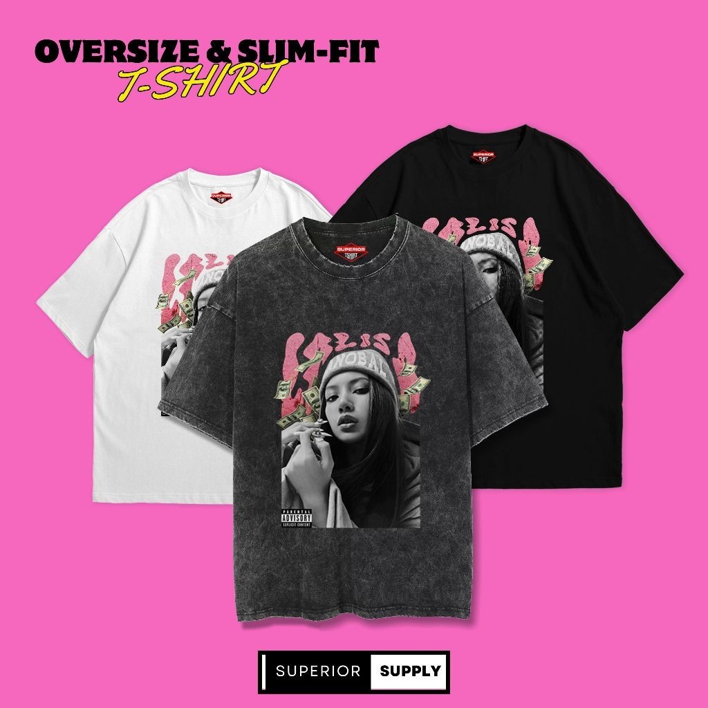 Jual SUPERIOR Kaos Blackpink Oversize Stonewash Washed Tshirt Blackpink LALISA LISA-3 | Shopee ...
