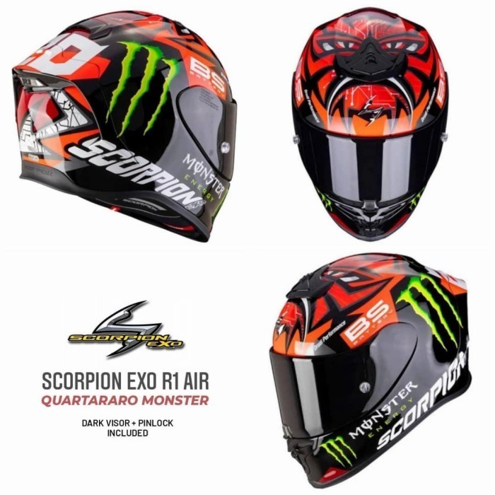 Jual SCORPION EXO R1 AIR FABIO QUARTARARO MONSTER | Shopee Indonesia