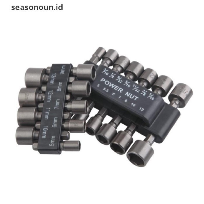 Jual SET SOKET OBENG HEX NUT DRIVER UNTUK OBENG LISTRIK 1 4 INCH ...