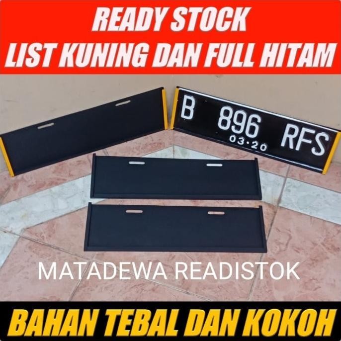 Jual Tempat Plat Nomor Mobil Dinas Pejabat Warna Hitam Tebal List ...