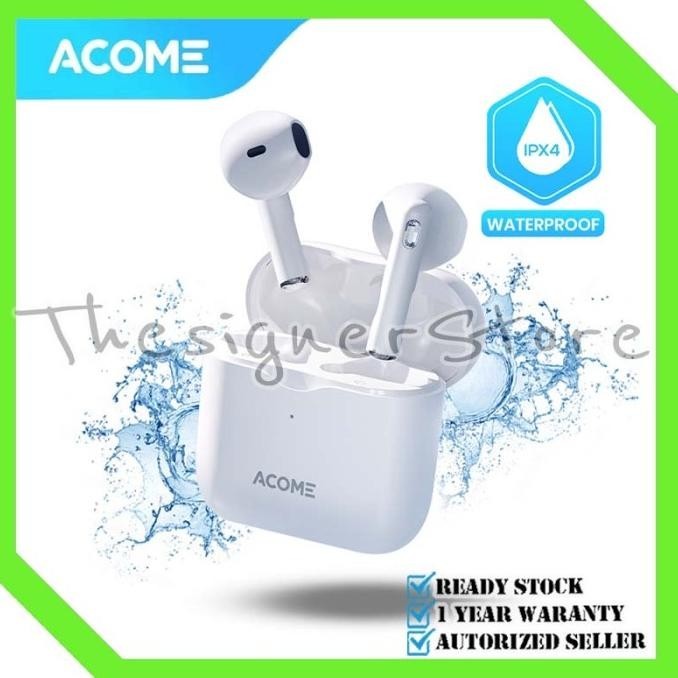 Jual Acome AT01 Earphone TWS Bluetooth 5.3 IPX4 Waterproof Ultra Light ...