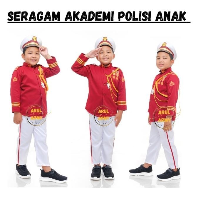 Jual Baju Seragam Akademi Polisi Anak Akpol Pocil Kostum Profesi ...