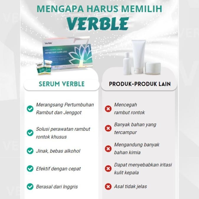 Jual Hair Growth Serum Verble Merangsang Pertumbuhan Rambut Dan Janggut ...