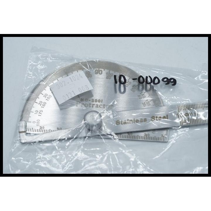 Jual TERBARU PROTRACTOR 100MM BUSUR BESI PENGGARIS 180 DEGREE STEEL ...