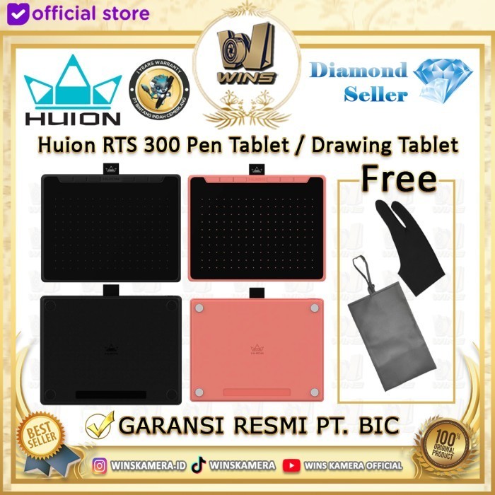 Jual NEW HUION RTS 300 / RTS300 DRAWING PEN / PEN TABLET GARANSI RESMI | Shopee Indonesia