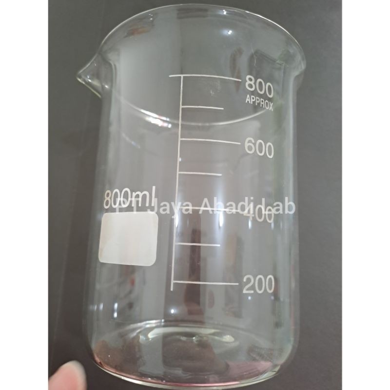 Jual beaker glass 800 ml kaca low form gelas kimia 800ml gelas ukur ...