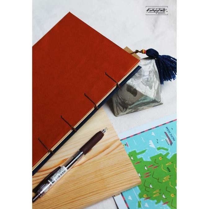 Jual Classic Navy Back To School - Coptic Stitch Notebook - Mixed Paper ...