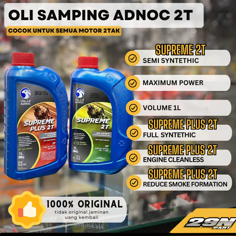 Jual Oli Samping ADNOC SUPREME Plus 2T Full Synthetic Semi Synthetic ...