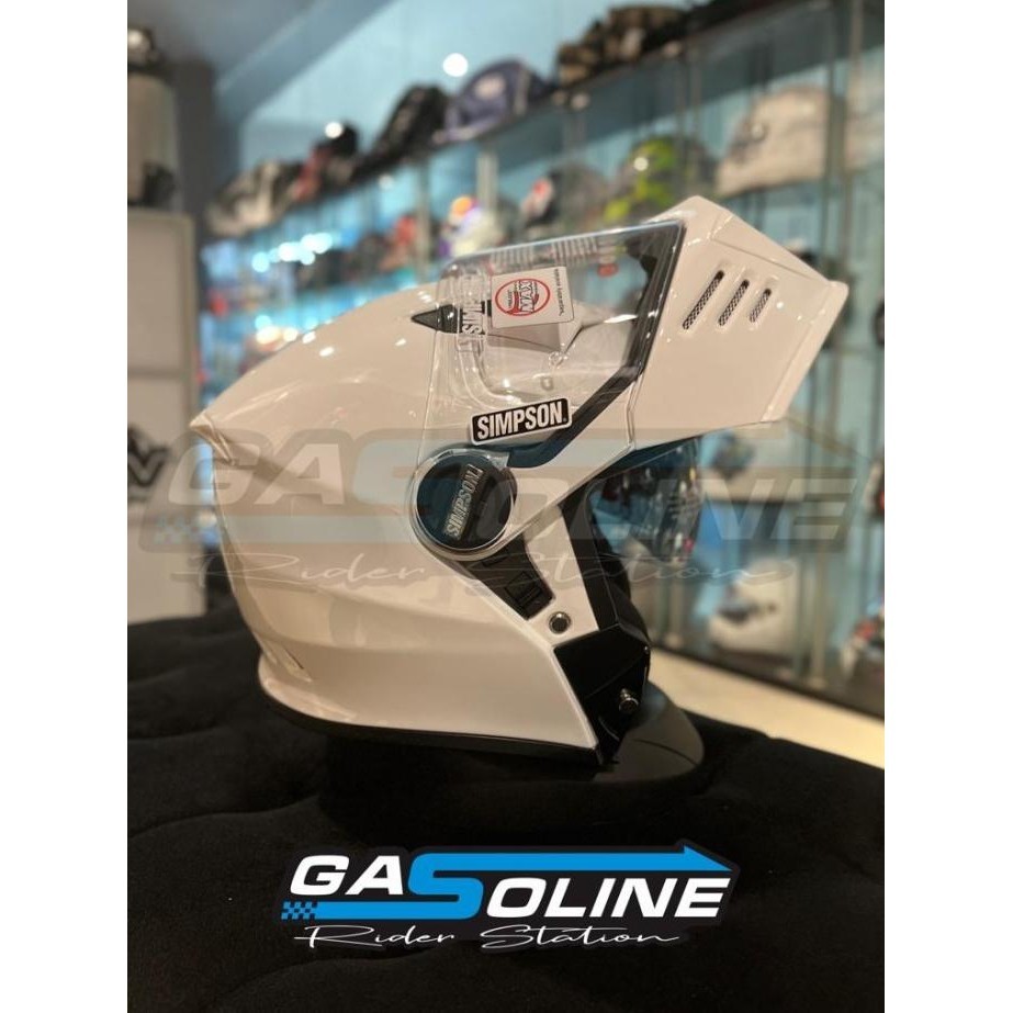 Jual HELM SIMPSON MODULAR DARKSOME GLASS WHITE SOLID | Shopee Indonesia