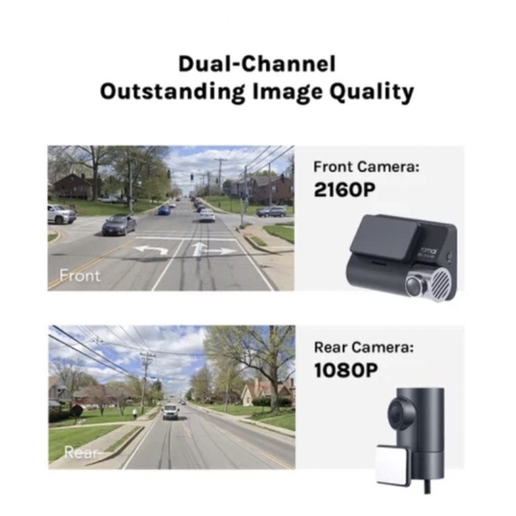 Jual 70mai Dash Cam A800s HD 4K 2160P GPS ADAS Set (Front+Rear Camera ...