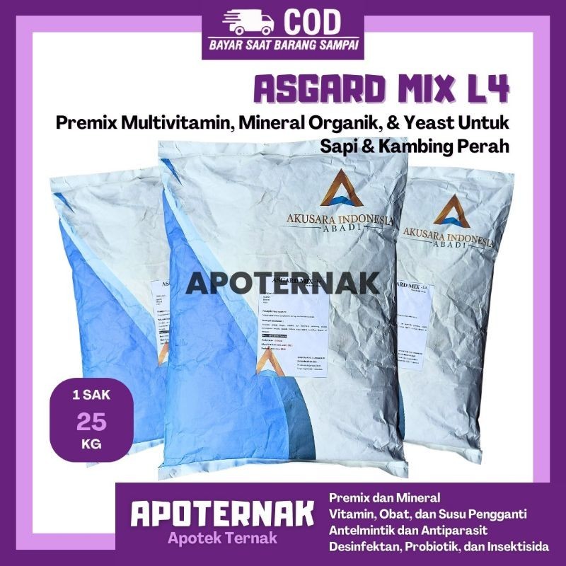 Jual ASGARD MIX 25 kg - Premix Sapi Perah - Premix Kambing Perah ...