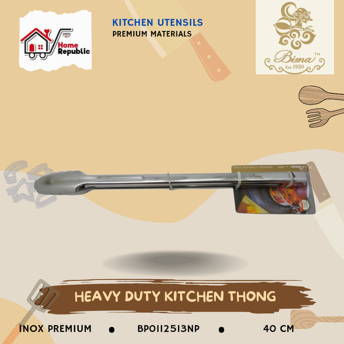 Jual Bima Kitchen Thong 40Cm Capitan Makanan Stainless Capit Panjang ...