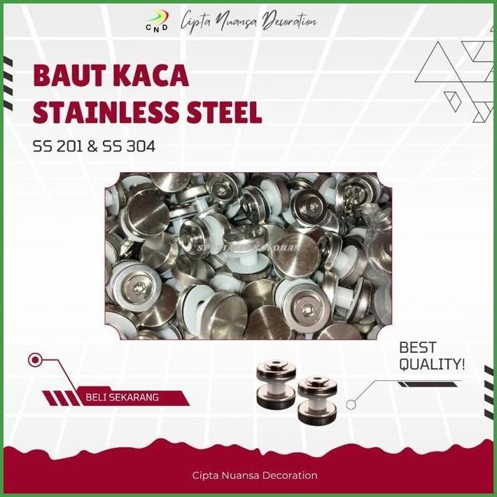 Jual BAUT KACA JEPIT RAILING TIANG TANGGA RAIL GLASS STAINLESS STEEL ...