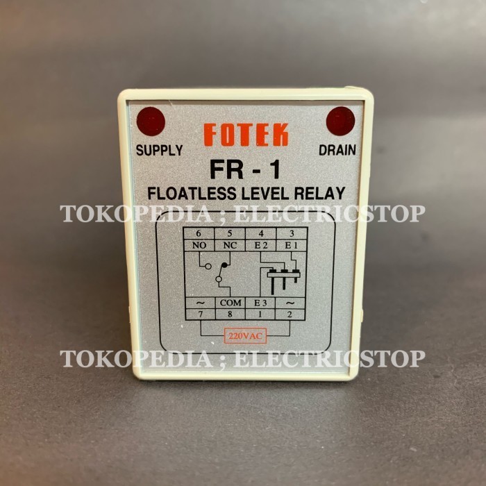 Jual New Fotek Fr-1 Floatless Level Relay Fr 1 Fr1 220V Harga Spesial ...