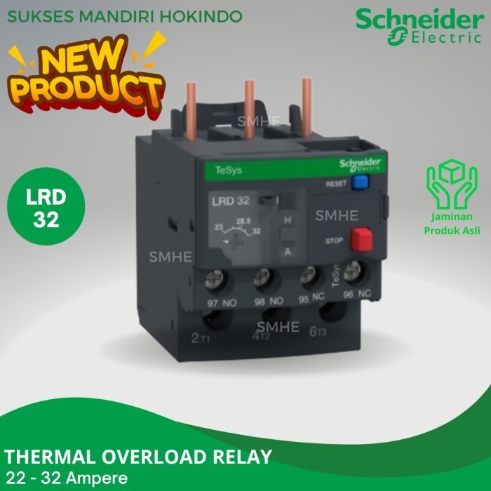 Jual Terbatas Lrd32 Lrd 32 Thermal Overload Relay Schneider Tesys ...