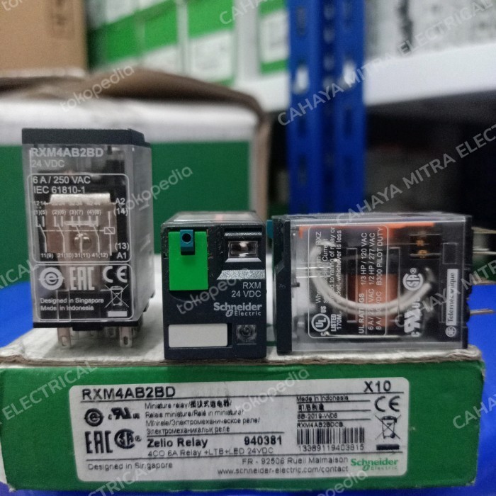 Jual Baru Rxm4Ab2Bd Relay Schneider 4Co 14Pin 6A 24Vdc Original Best Seller | Shopee Indonesia