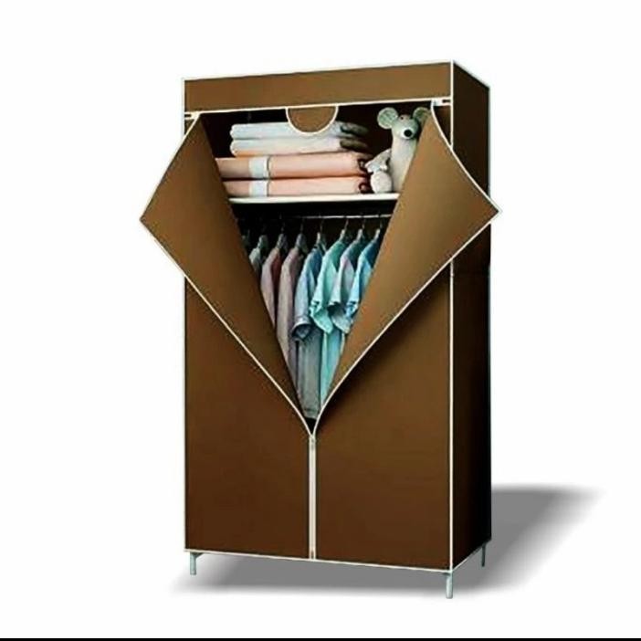 Jual DFG AS Lemari Baju Kain Portable Gantungan Serbaguna Resleting 2 ...