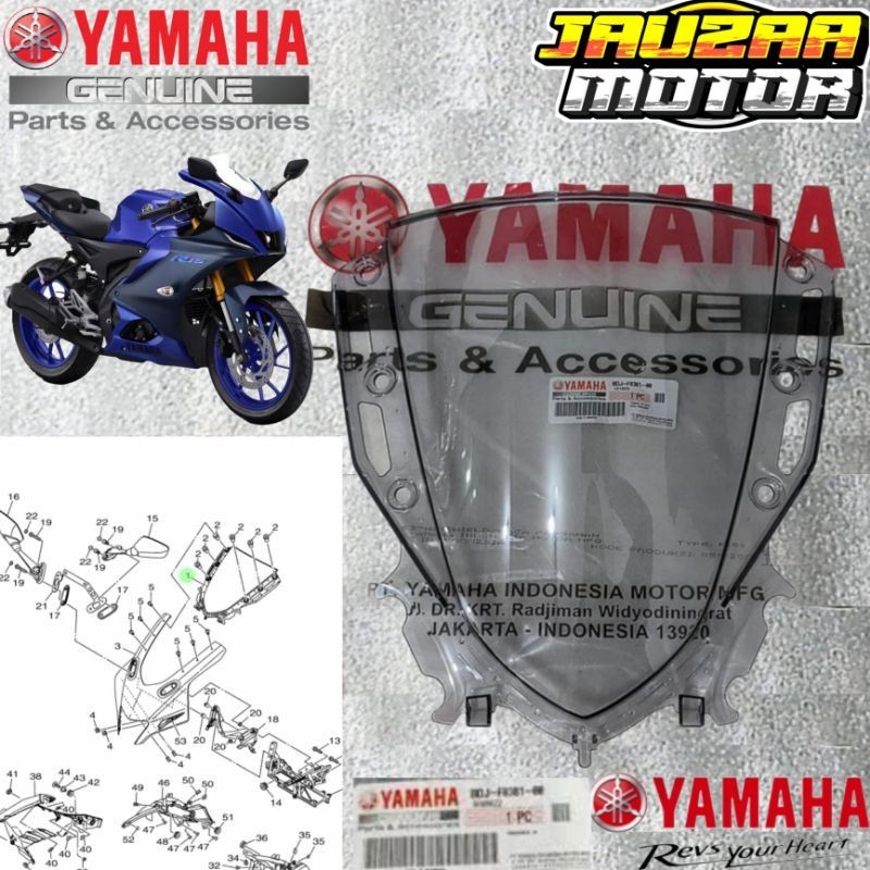 Jual WINDSHIELD VISOR R15 V4 R15 M BDJ-F8381-00 ORIGINAL YAMAHA ...