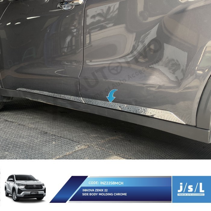 Jual Jsl List Pintu Samping Innova Zenix 2022 Side Body Molding Chrome ...