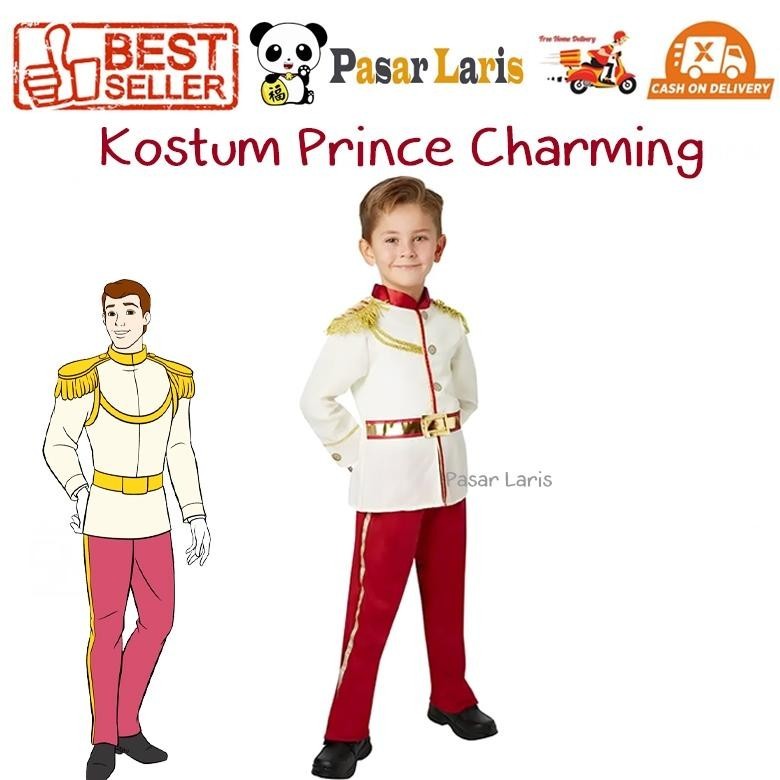 Jual Kostum Prince Charming White Red Henry Pangeran cinderella Flex ...