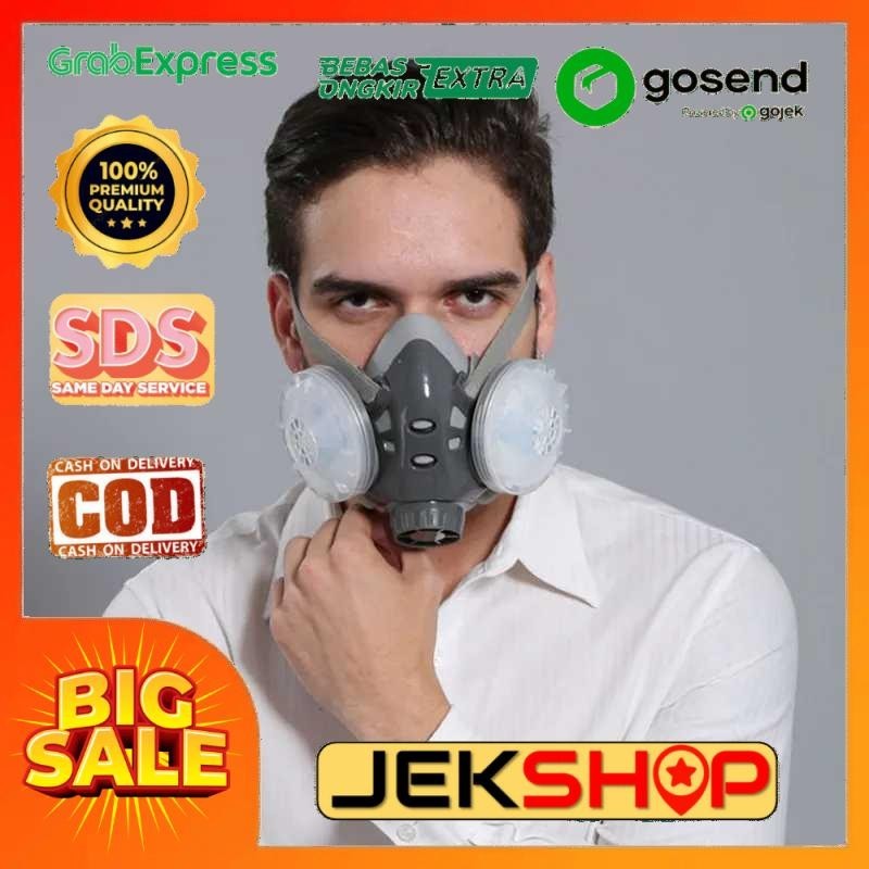 Jual Masker Gas Respirator Half Face with Safety Glasses - 308A ASL ...
