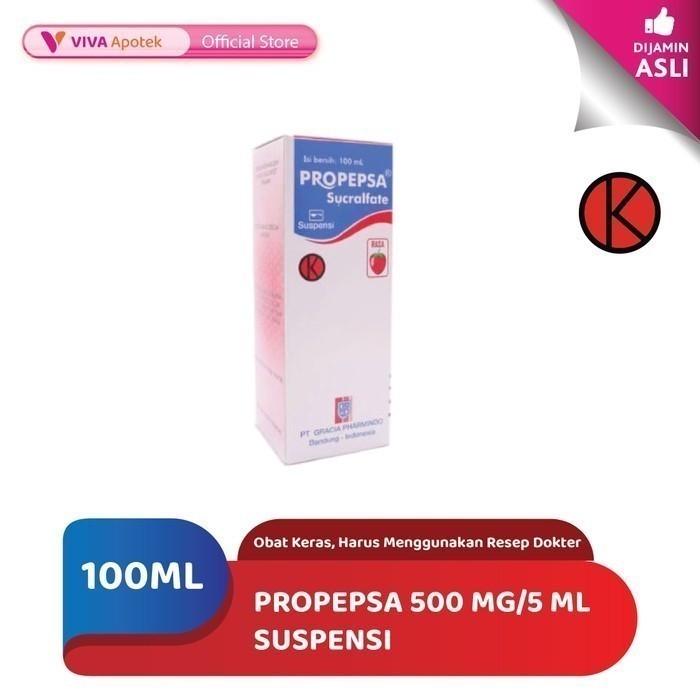 Jual Propepsa 500 mg/5 ml Suspensi / Sucralfate / Asam Lambung (100 ml ...