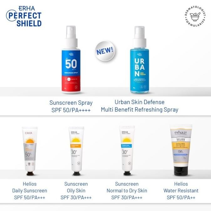 Jual ERHA PERFECT SHIELD, Tabir Surya Sunscreen Double Protection SPF30PA++ GM | Shopee Indonesia