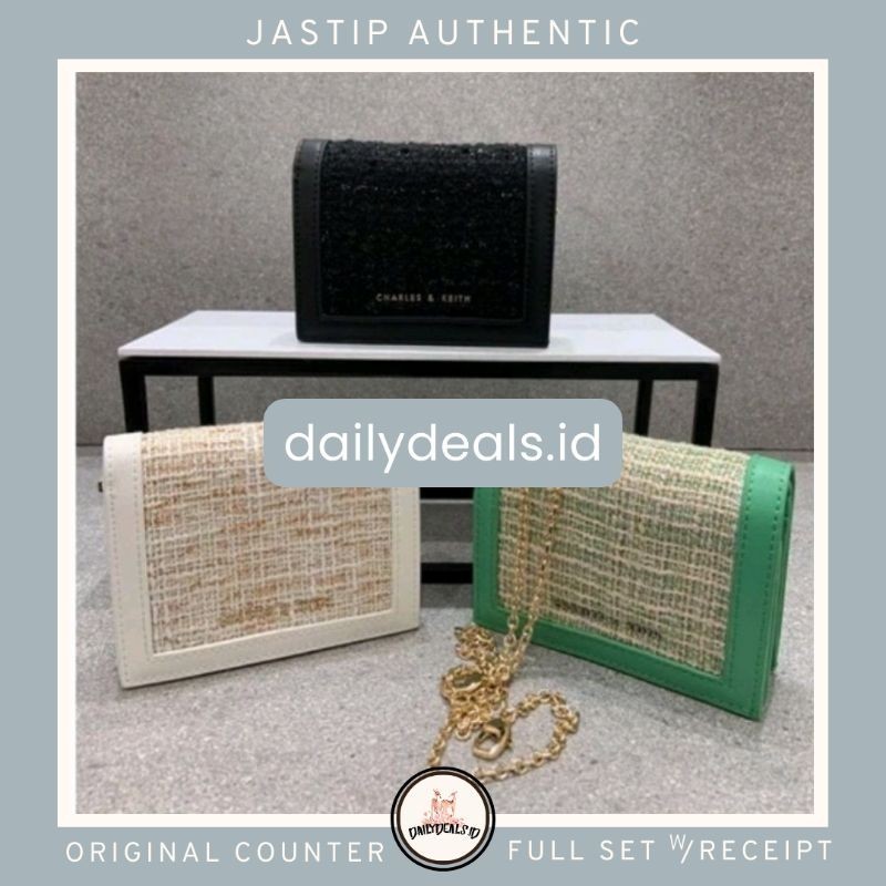 Jual CK6-10680910-2 Tweed Snap - JASTIP ORIGINAL COUNTER BUTTON WALLET ...