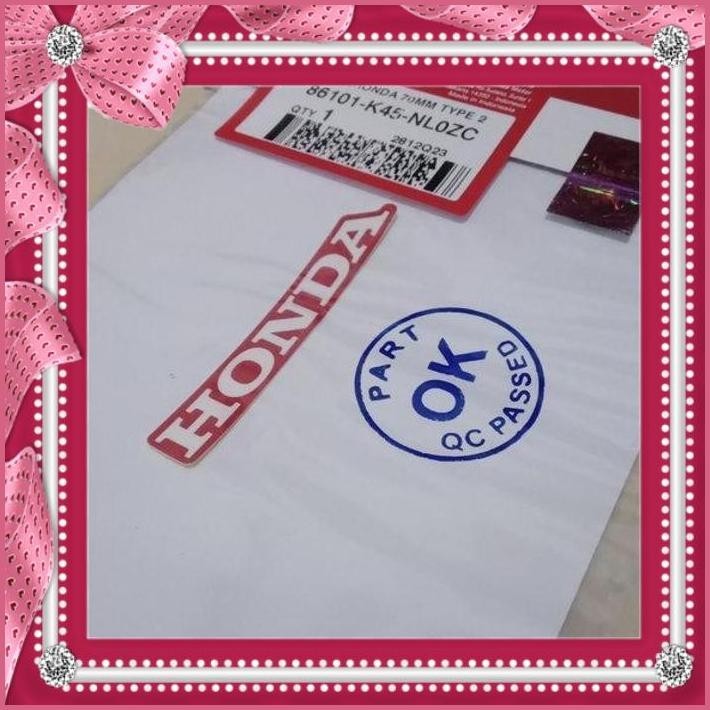 Jual [AYM] STICKER STIKER LOGO TULISAN HONDA MERAH PUTIH 7CM ORIGINAL ...
