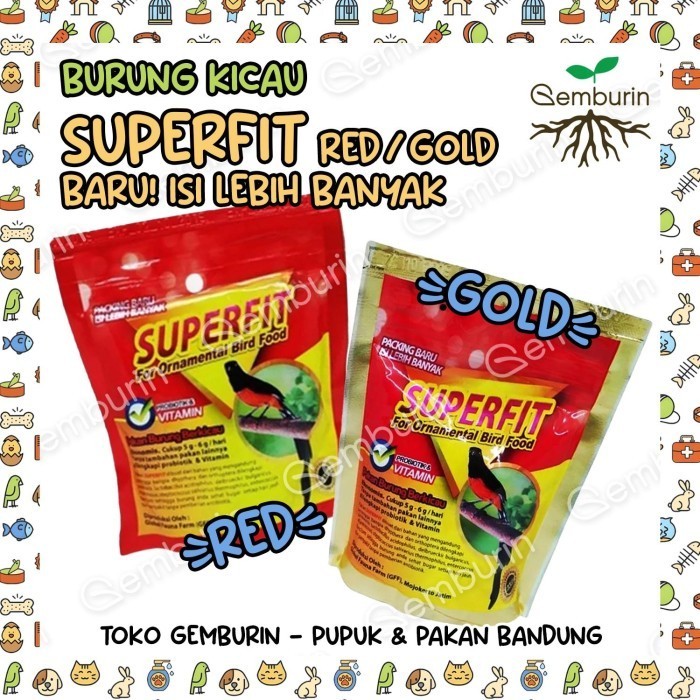 Jual Superfit Gold / Red Original Pur Pakan Voer High Protein Burung ...