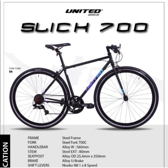 Jual Sepeda United Slick 700 8 Speed (Full Rakit OJOL) | Shopee Indonesia