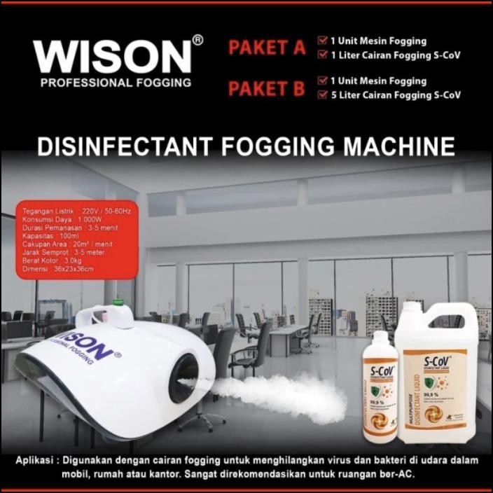 Jual Wison - Mesin Fogging Disenfektan + Cairan Disenfectan 5 Liter | Shopee Indonesia