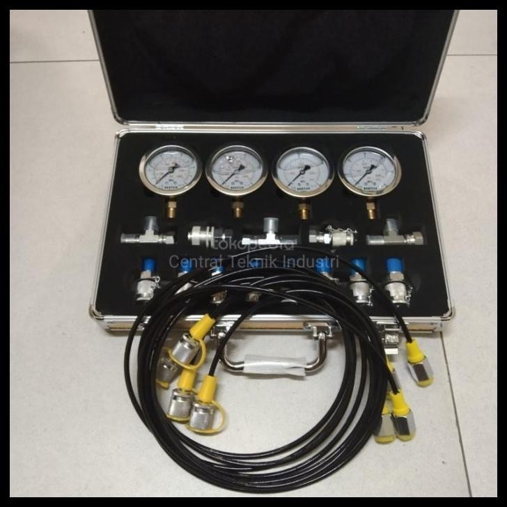 Jual Hydraulic Pressure Gauge Kit 4Mata 10Mpa/25Mpa/40Mpa/60Mpa Test ...