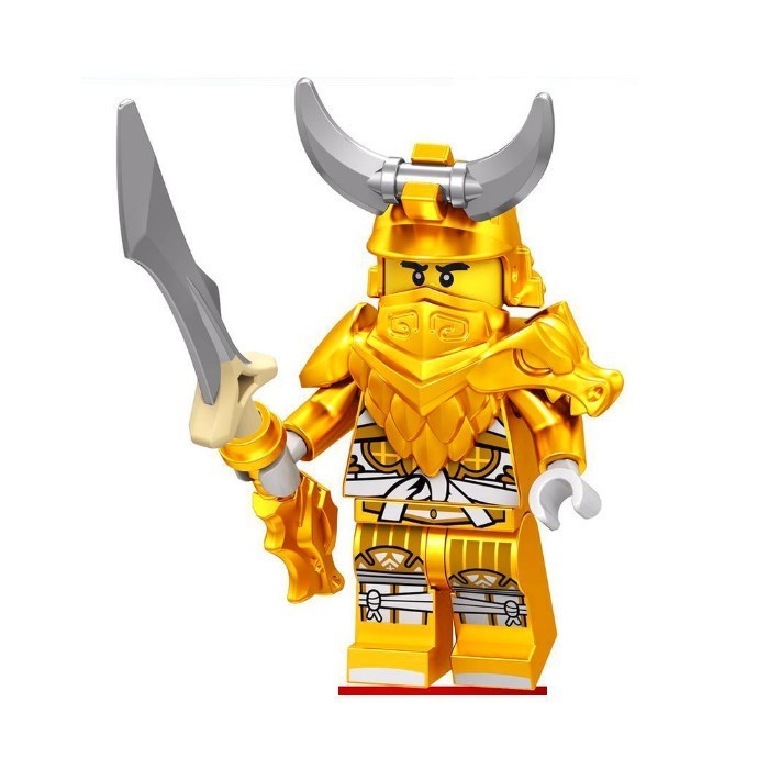 Jual Ninjago Master Golden Dragon Sensei Wu Samurai Minifigure Bricks ...