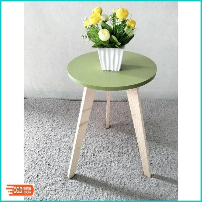 Jual Cod Meja Sudut/Meja Aesthetic/Meja Bulat 30*50 Cm Harga Discount ...