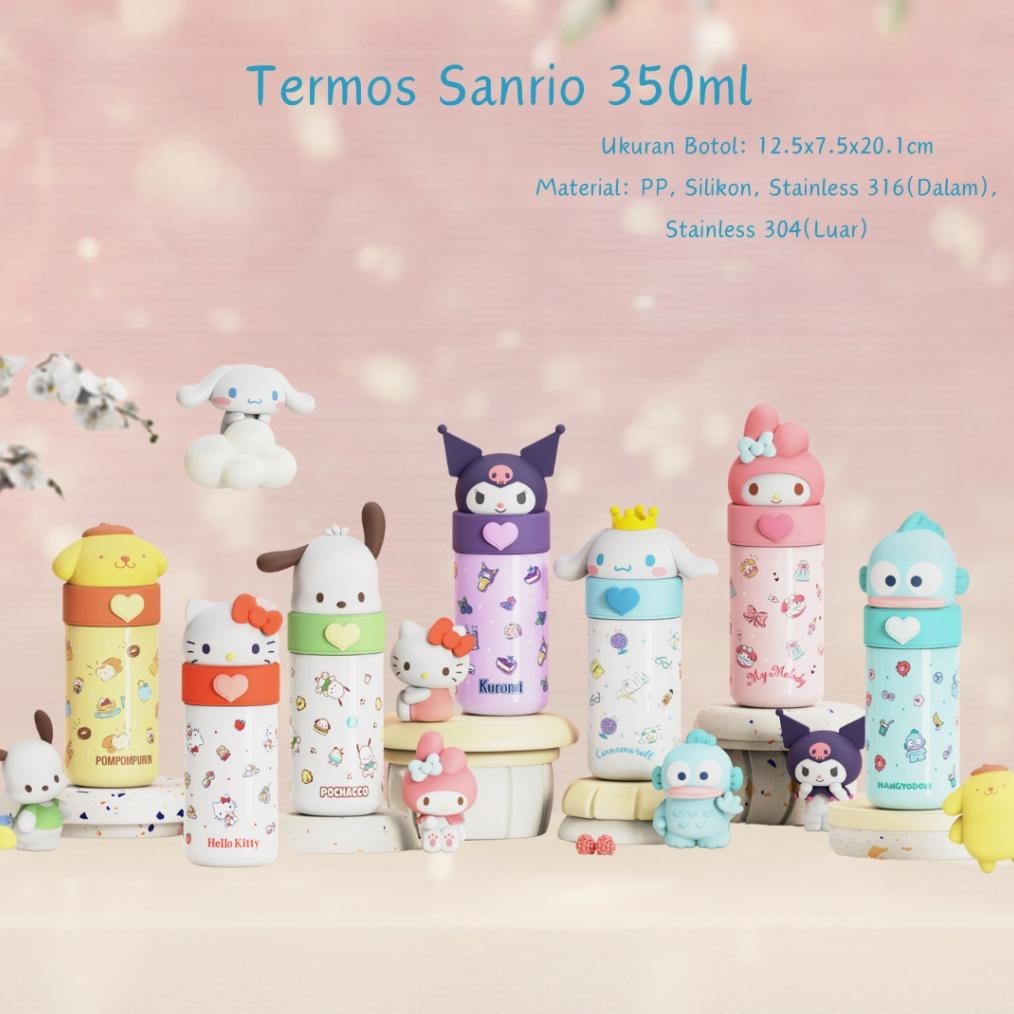 Jual Botol Minum Termos Tumbler Karakter Sanrio Anak 316 304 Stainless Steel 350 mL Cinnamoroll ...