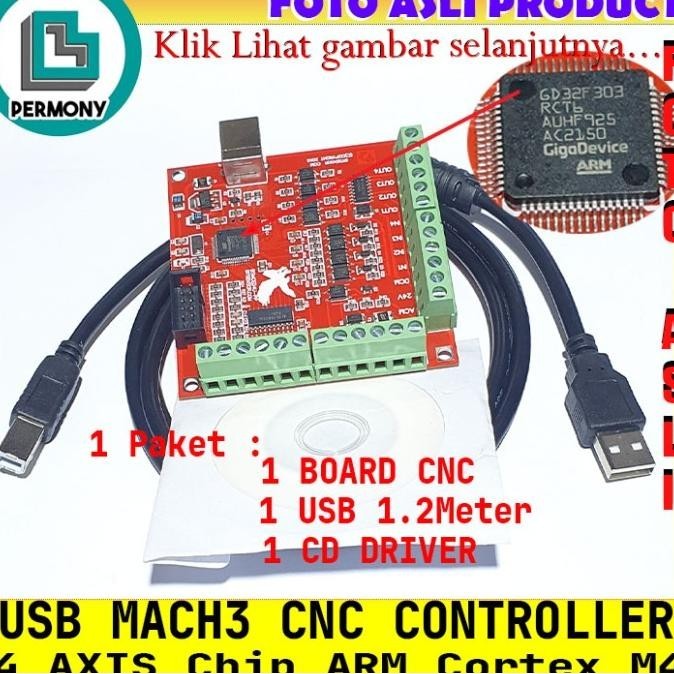 Jual USB Mach3 100Khz CNC Interface 4 Axis Controller Module Stepper ...