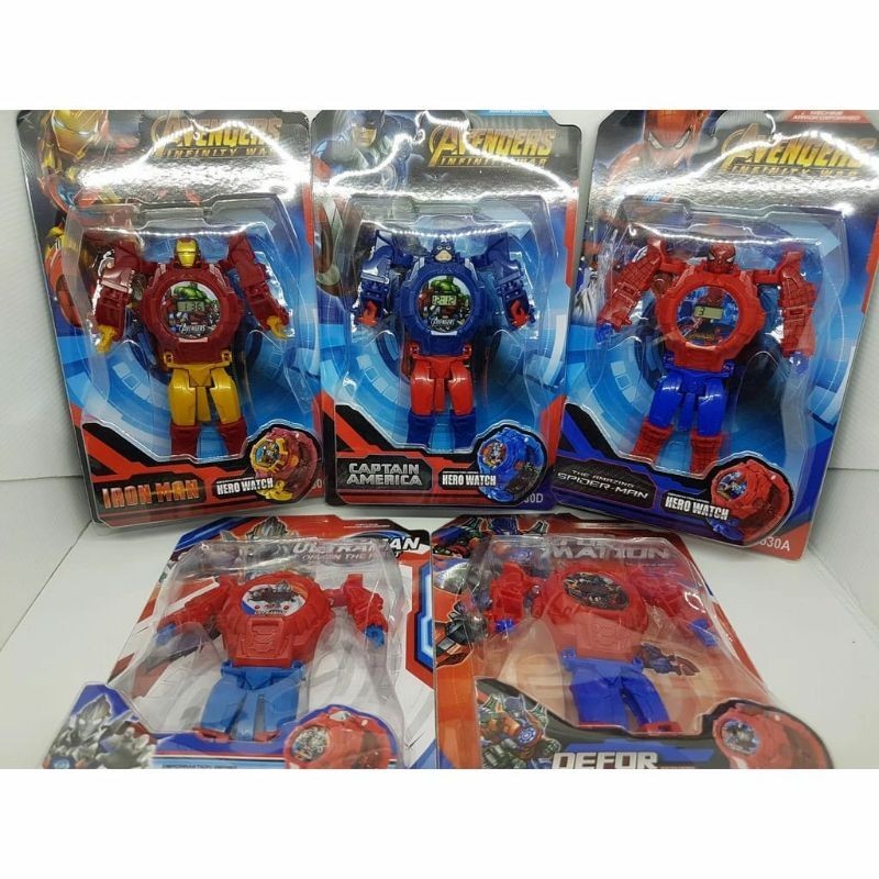 Jual Jam Tangan Anak Robot Transformasi Transformer Model Hero Favorit ...