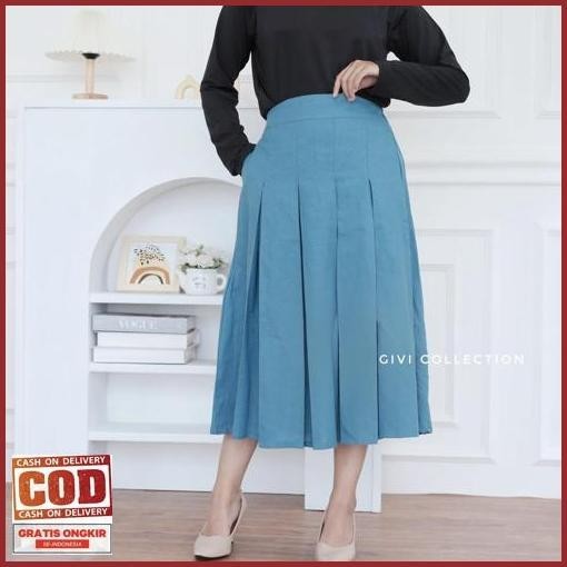 Jual Original Rok Rempel 7/8 / Rok Rempel Linen Rami 7/8 Bahan Bermutu ...