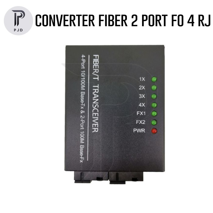 Jual Media Converter 2 Port Fo Fiber Sc 4 Port Rj45 Fiber Optic 10/100 Mbps | Shopee Indonesia