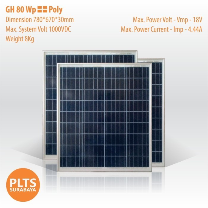 Jual Solar Panel - GH 80 Wp, Poly | Shopee Indonesia