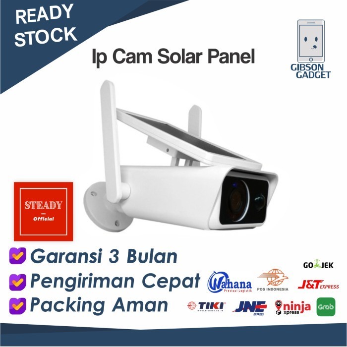 Jual Ip Cam Solar Panel Cell CCTV Surya Outdoor Waterproof FHD 1080 Battery | Shopee Indonesia