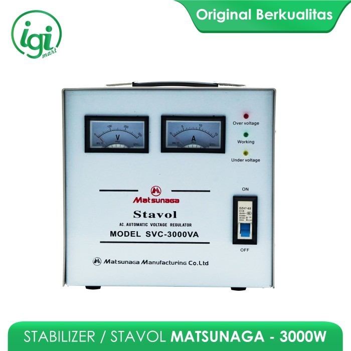 Jual 0beng Stavolt SVC 3000W Matsunaga / Stabilizer SVC 3000VA MTS / 3000 Watt | Shopee Indonesia