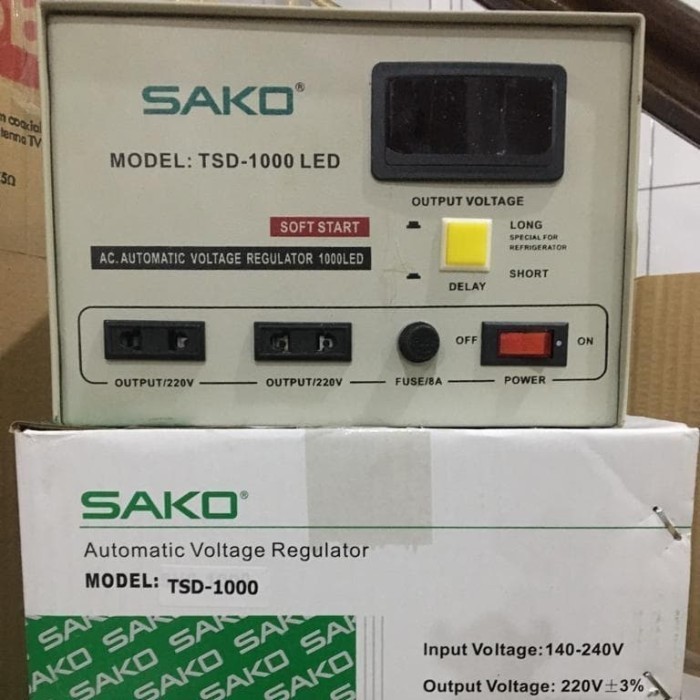 Jual 0beng SAKO Stabilizer Listrik Digital Automatic TSD LED 1000VA ...