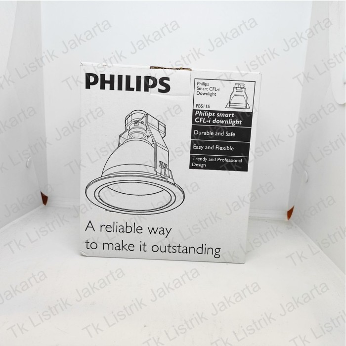 Jual Kap Lampu Downlight Philips FBS115 C MAX 20W E27 220-240V WH 5 ...