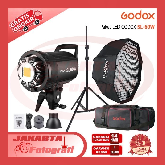 Jual Godox Sl60W Sl-60W - Sl 60 W Studio Led Video Continuous Paket ...