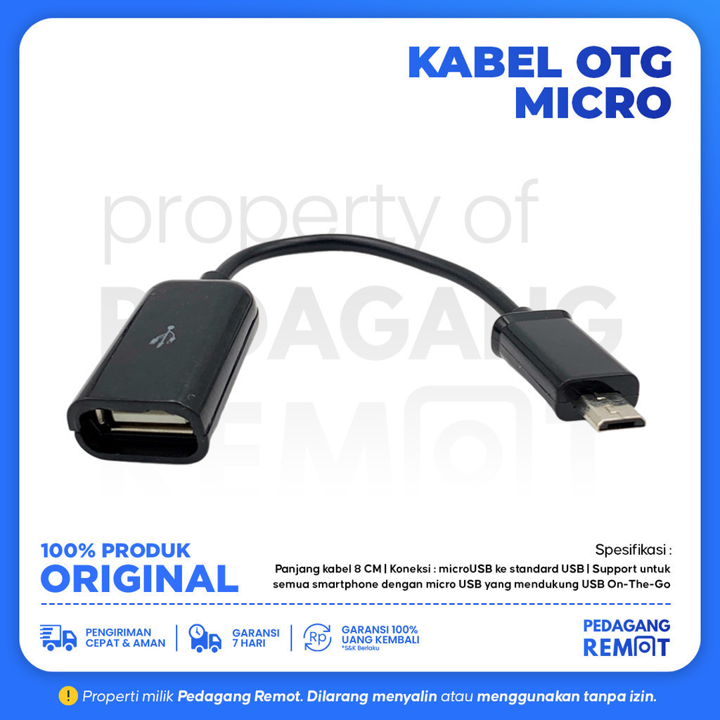 Jual ADAPTER CONVERTER KABEL USB OTG MICRO UNTUK TABLET DAN SMARTPHONE ...
