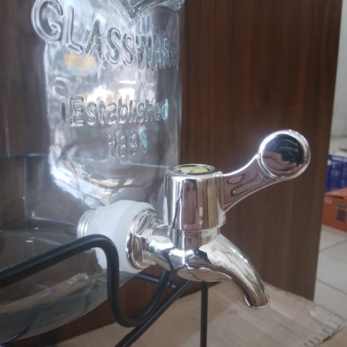 Jual Dispenser Kaca/Gelas Storage Drink/Mason Gelas Jar/Beverage Glass ...