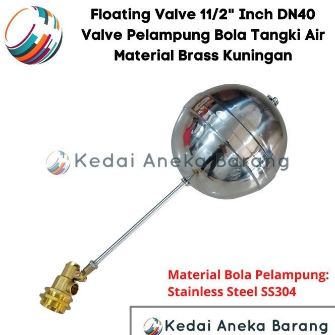 Jual Float Floating Valve Pelampung Tangki Air Stainless 11/2 11/2 ...